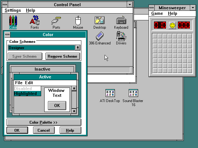 never obsolete - Windows 3.1 - Designer color scheme never obsolete - Windows 3.1 - Designer color scheme
