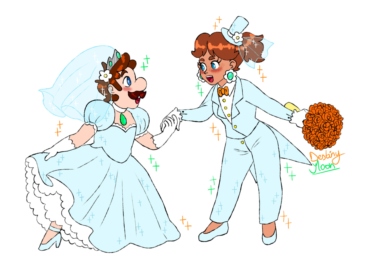 Destinytomoon Luigi And Princess Daisy In Cute Brawlin