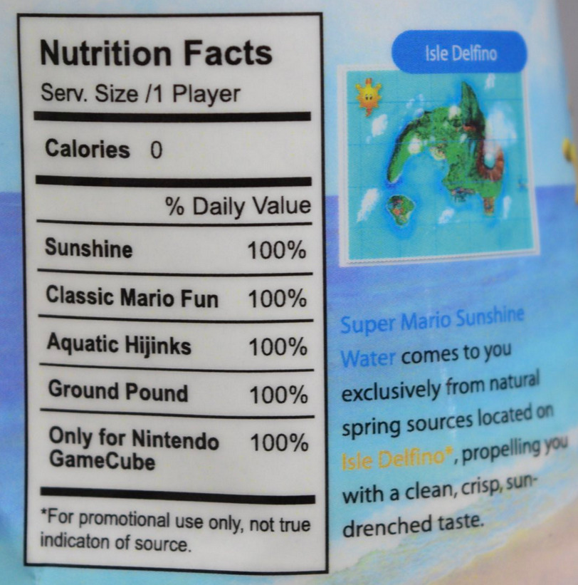 Small Mario Findings - Promotional 2002 Super Mario Sunshine water... Small Mario Findings - Promotional 2002 Super Mario Sunshine water...