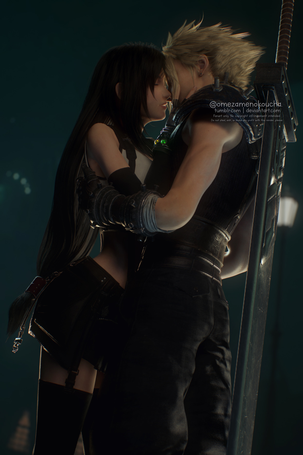 Final Fantasy Tifa And Cloud Kiss