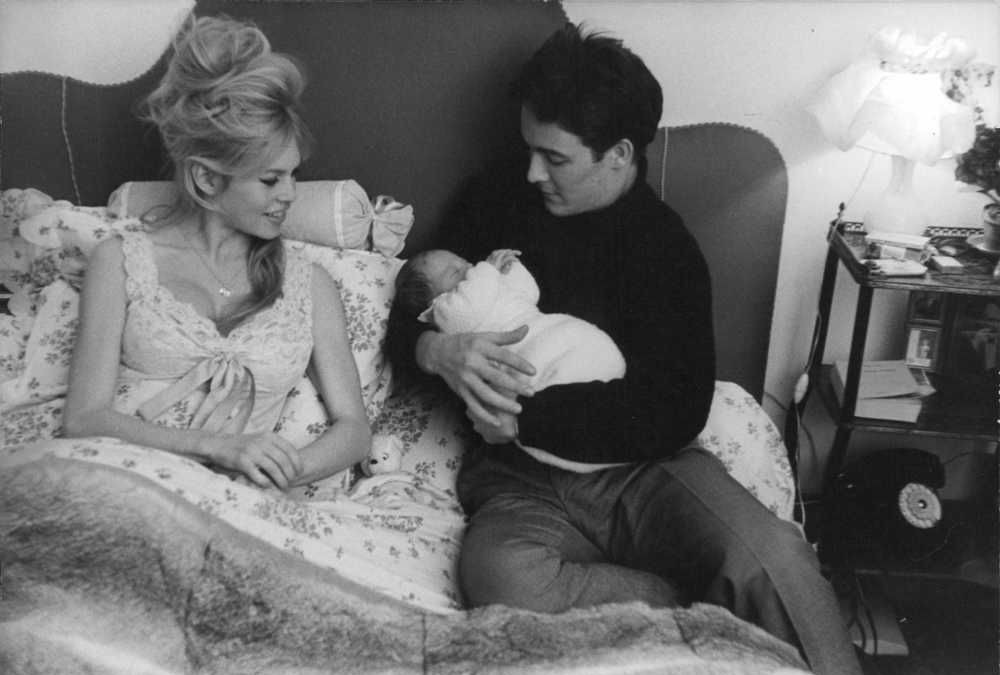Brigitte Bardot With Jacques Charrier And Their Son Nicolas Jacques Charrier Photo Print