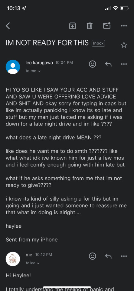 love sick — 08. we can be friends romance 101; ideal partner #9 — someone i feel safe around ...