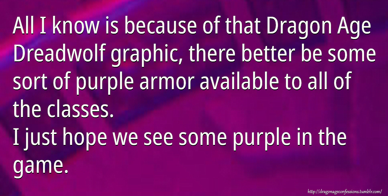 Dragon Age Confessions