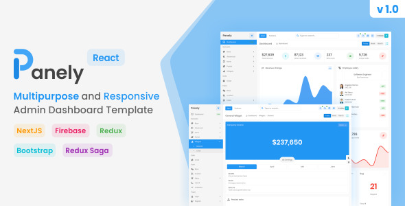 Panely - React Multipurpose Admin Dashboard Template – @laravelreactjs on Tumblr