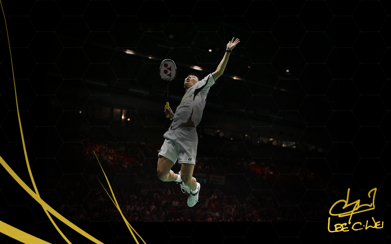 Badminton Passion — Lee Chong Wei Of Malaysia Jump Smash In Mid Air