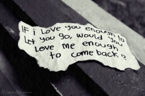 Pics Quotes • If I Love You Enough To Let You Go Would You
