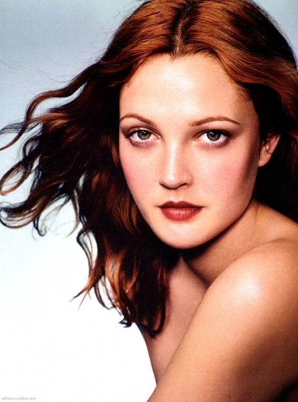 Drew Barrymore Red Hair Magazine Cover