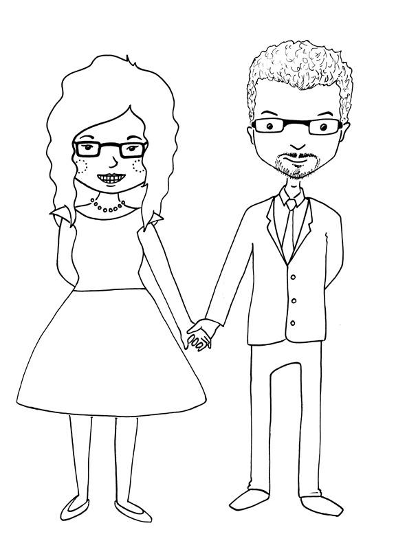 Doodlebooth Gabi And Manny Wanted A Full Body Doodle Portrait