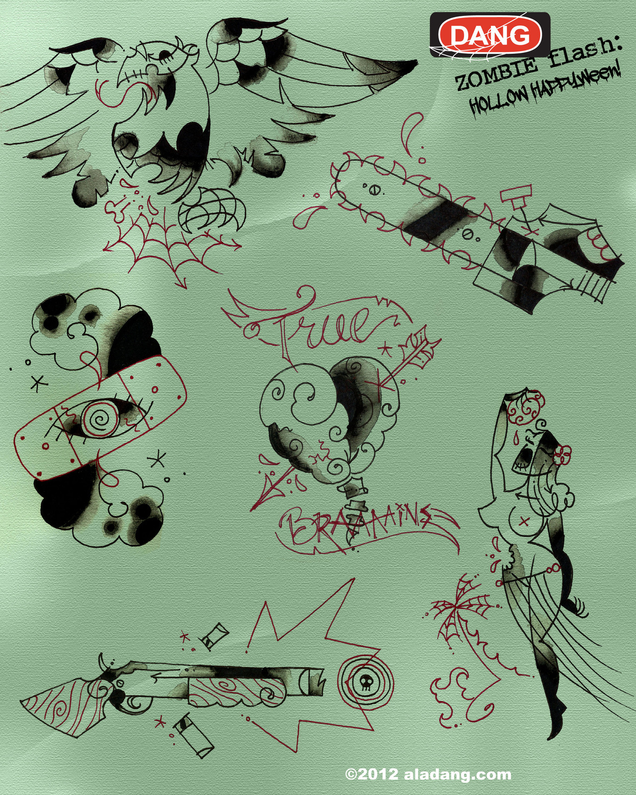 Dang Tattoos • Some Zombie Themed Tattoo Flash Last Ones A